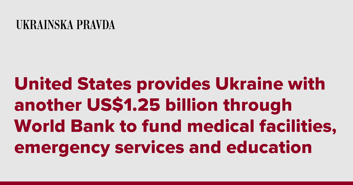 United States provides Ukraine with another US$1.25 billion through ...