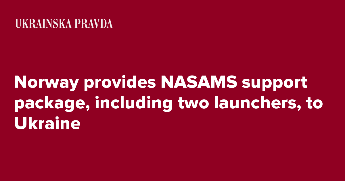 Norway provides NASAMS support package, including two launchers, to ...