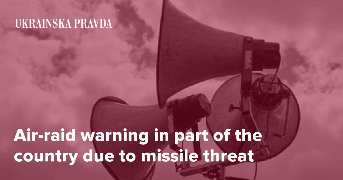 Air Raid Warning In Part Of The Country Due To Missile Threat
