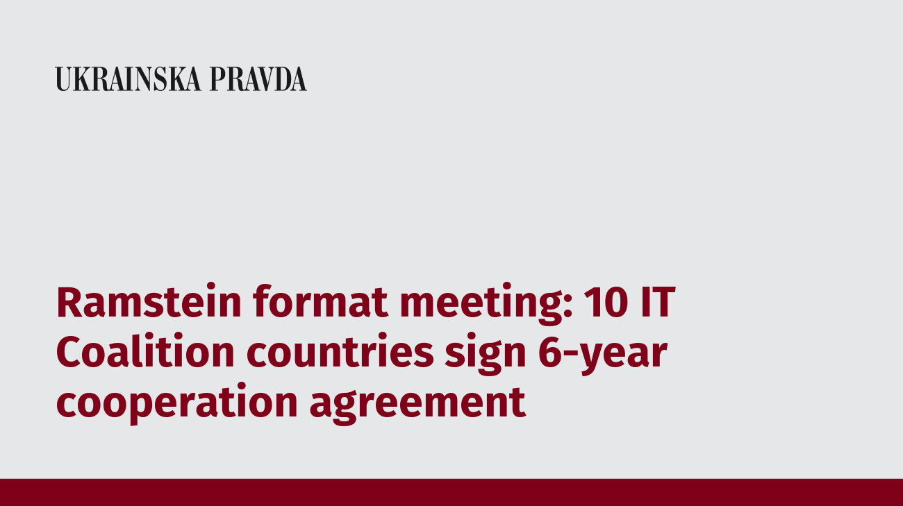 Ramstein format meeting: 10 IT Coalition countries sign 6-year ...