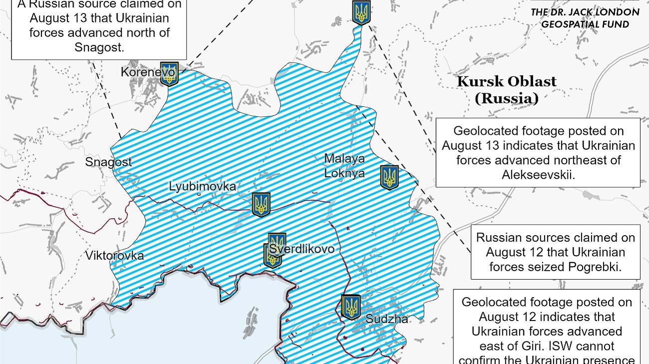 ISW: Ukrainian forces are operating in roughly 41 settlements in Kursk ...