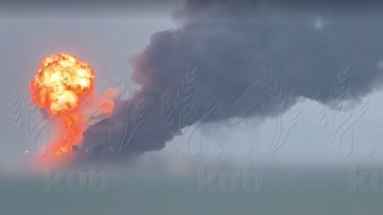 Ferry loaded with fuel in Russian Kavkaz port struck by Ukrainian ...