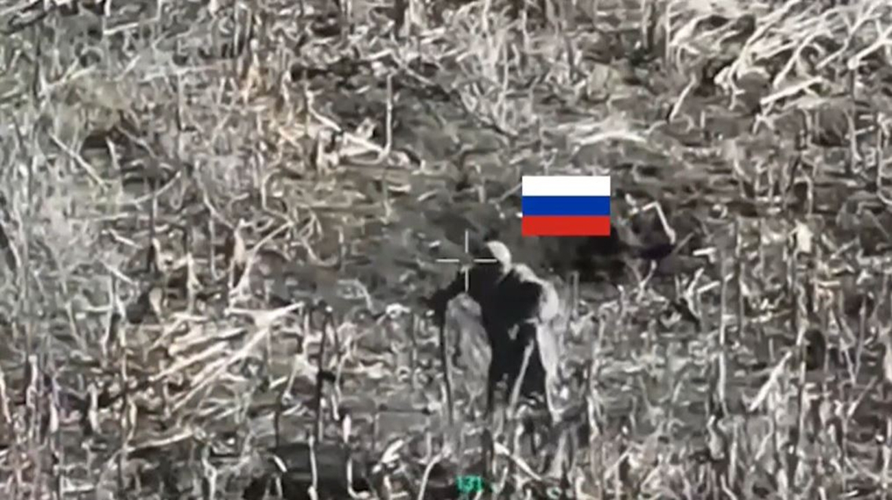 Drone footage from Ukraine's Spartan brigade shows wounded Russian ...